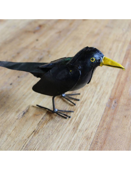 Merle moqueur métal recyclé - Décoration Jardin, artisanat zimbabwe